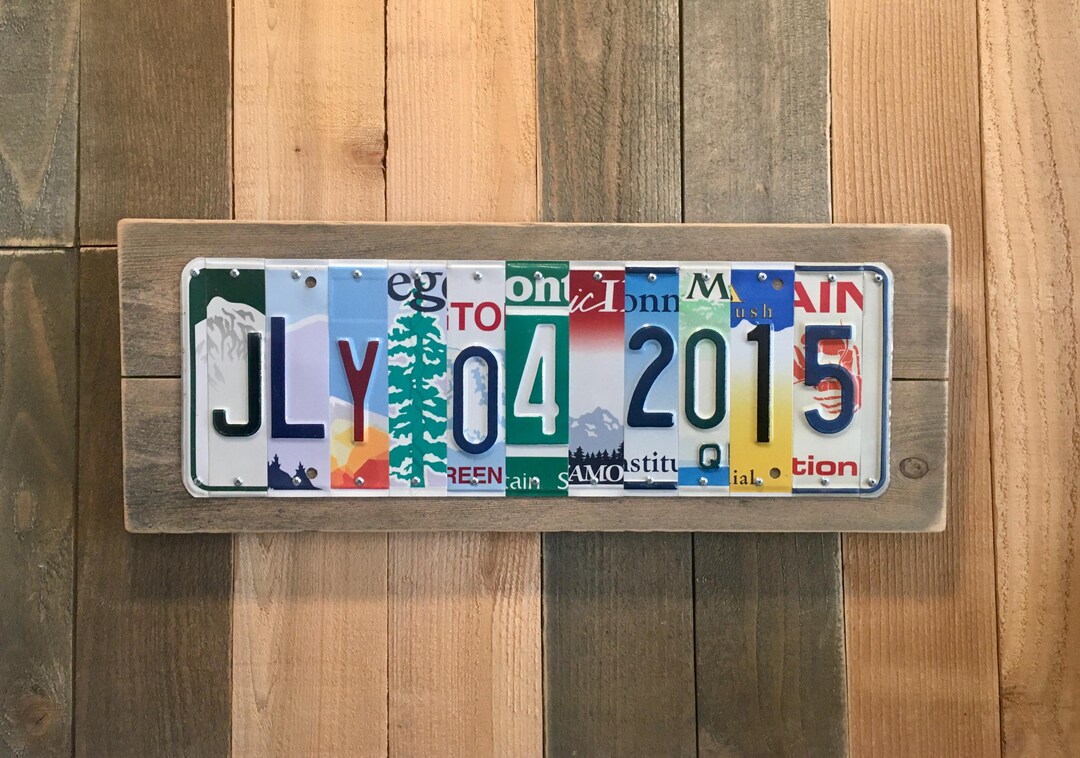 License Plate Anniversary Gift | Aluminum Anniversary Gift for Husband ...
