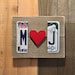 Custom Initials HEART License Plate Sign Unique Anniversary Gift for ...