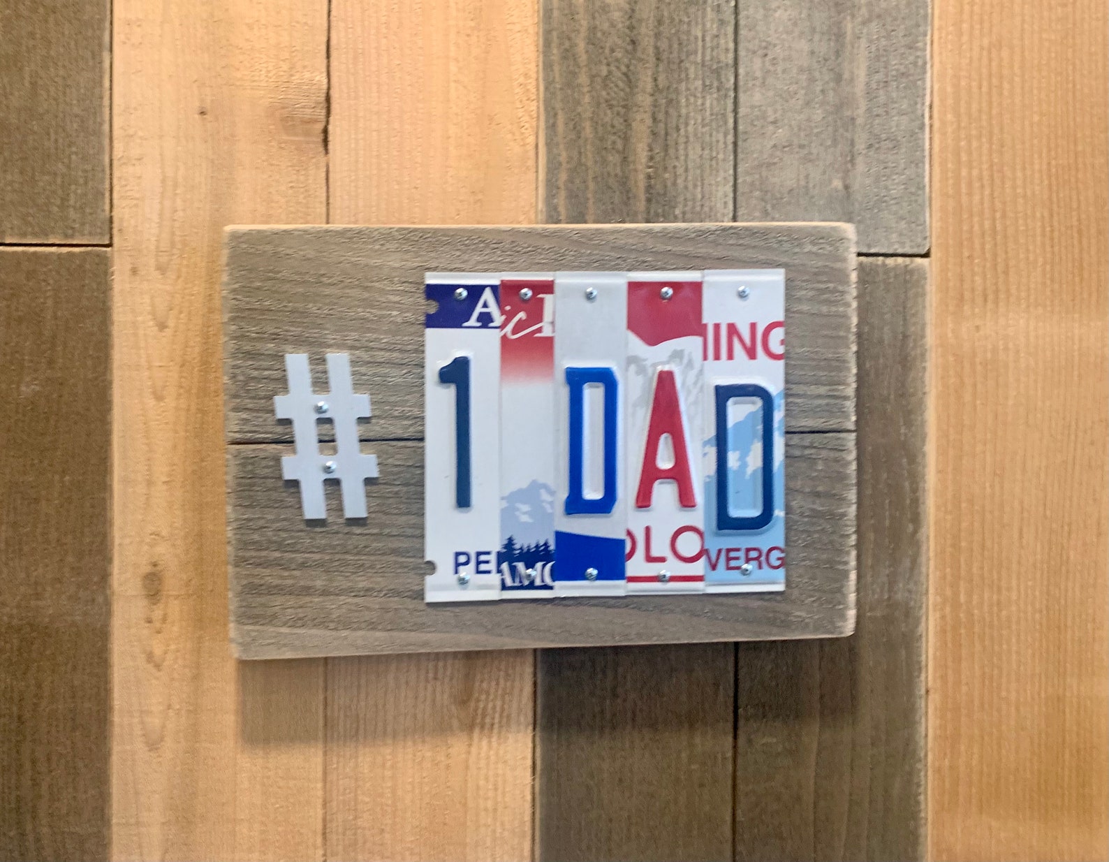 Number 1 DAD License Plate Sign / Father's Day Gift for | Etsy