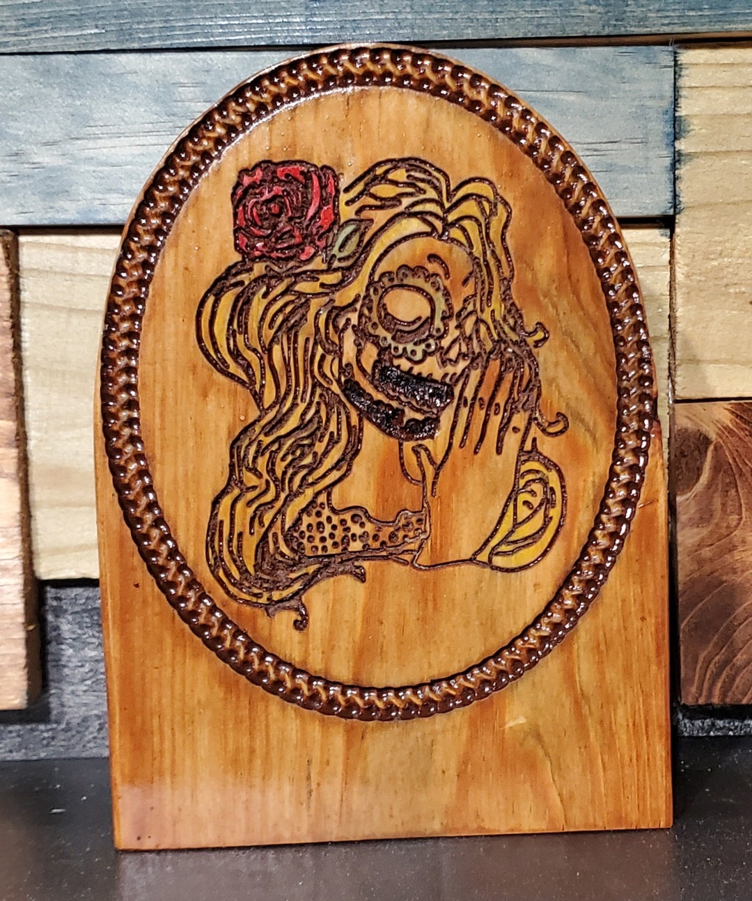 Broken Jaw Praying Sugar Skull Desk Décor - Etsy