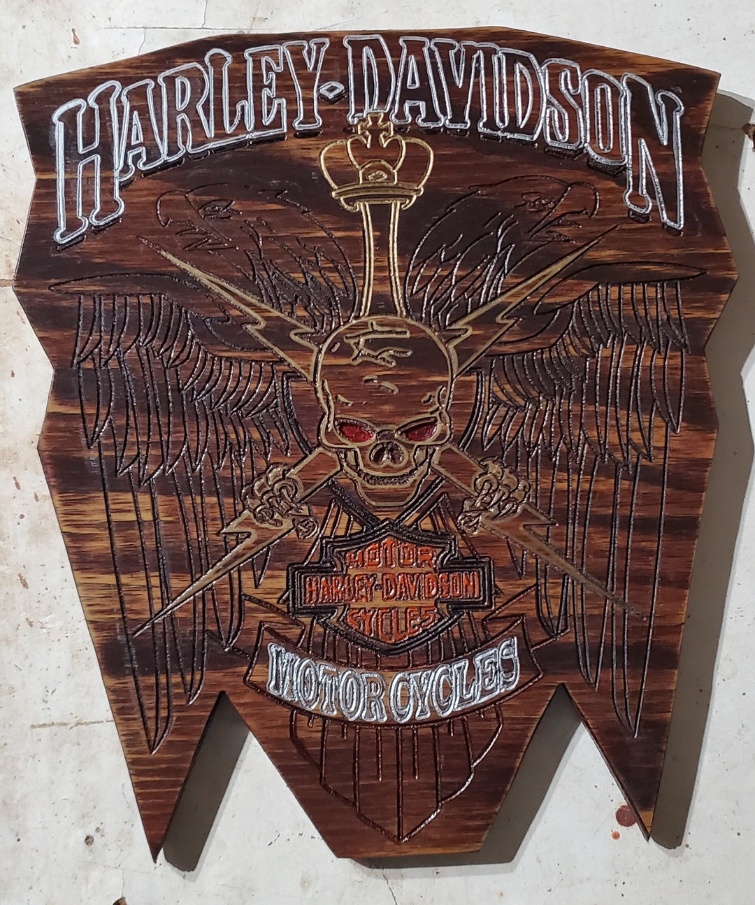 Wooden Harley Davidson Wall Decor - Etsy