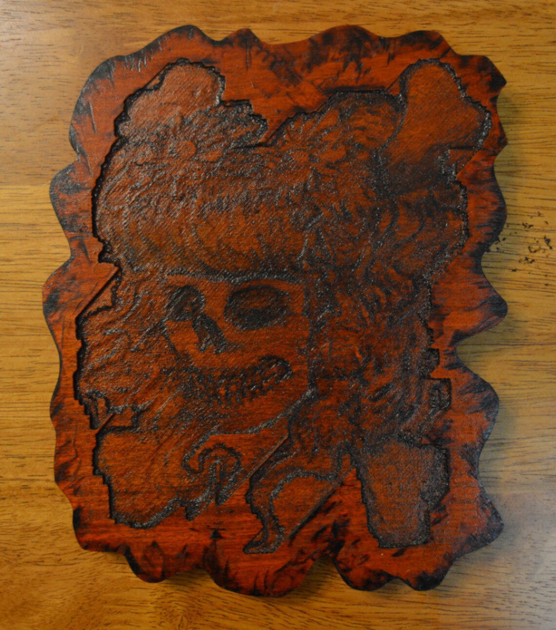Undead Lady Sugar Skull Scorched in Exotic Wood - Etsy
