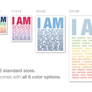 I Am Poster, Positive Affirmations for Kids, Motivational Poster ...