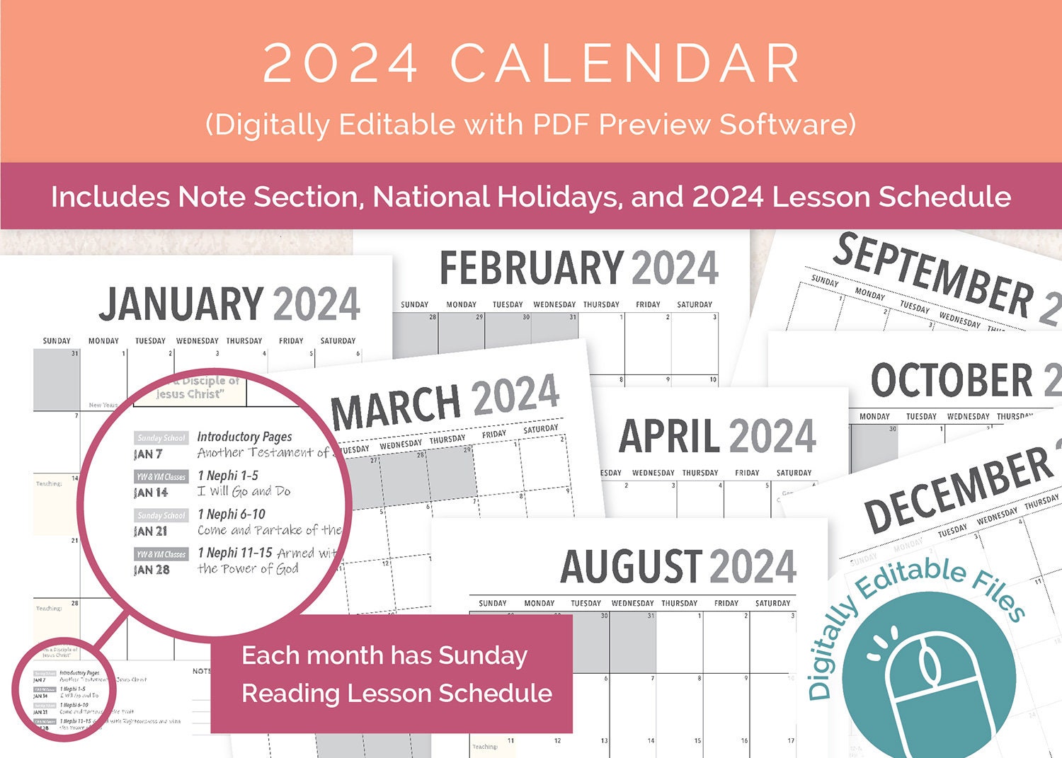 LDS 2024 Young Women Planner Printable, I Am a Disciple of Jesus Christ ...