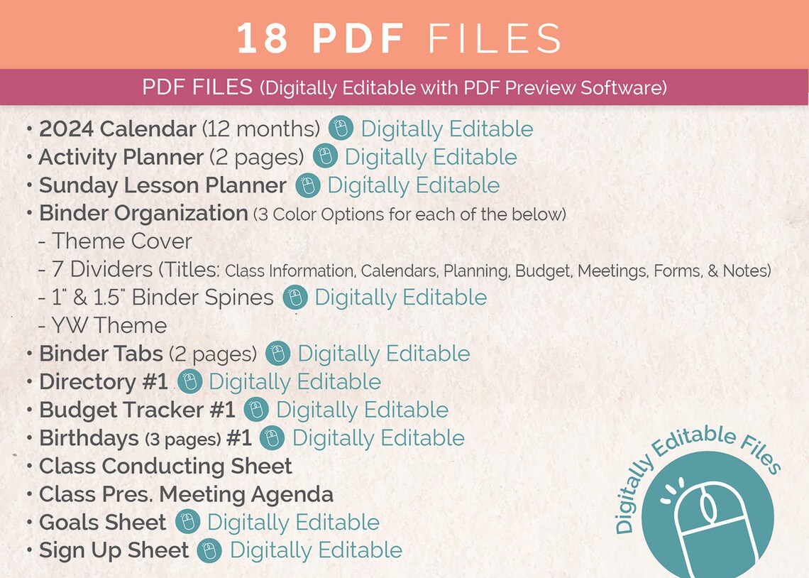 LDS 2024 Young Women Planner Printable, I Am a Disciple of Jesus Christ ...