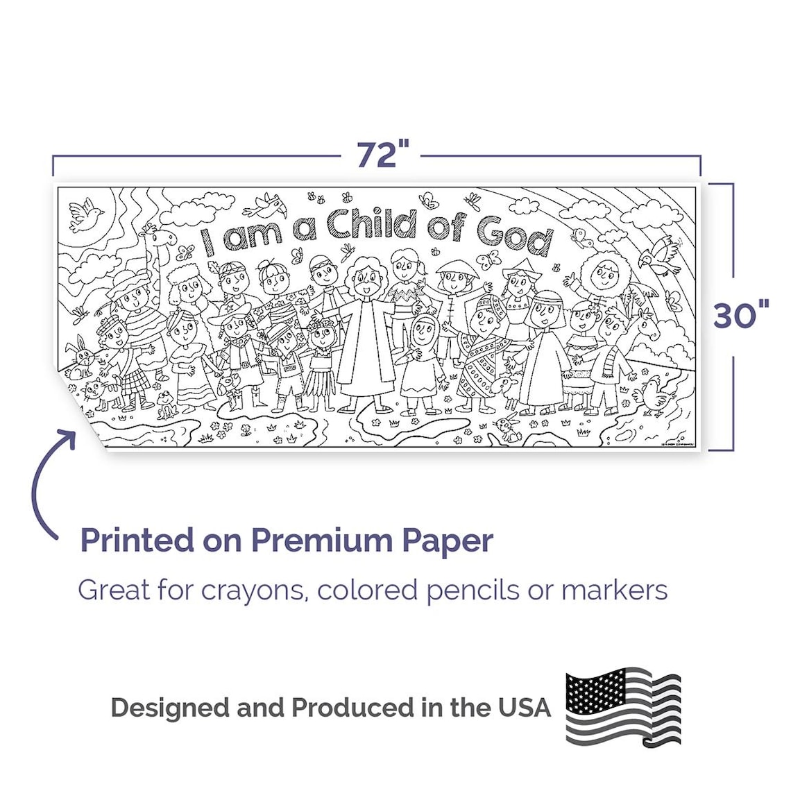 I Am a Child of God Coloring Page or Table Cover | for Family ...