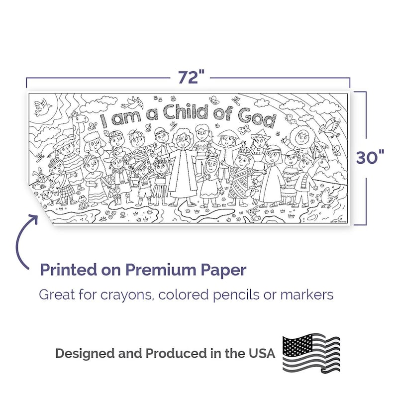 I Am a Child of God Coloring Page or Table Cover | for Family ...