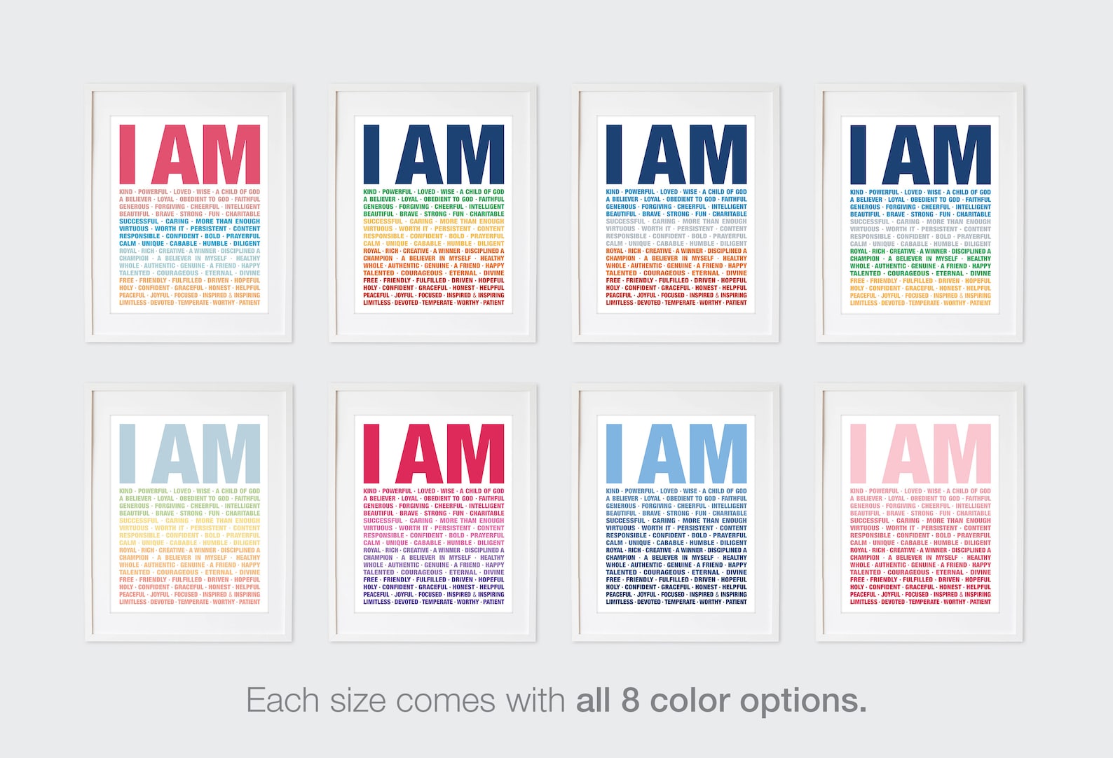 I Am Poster Positive Affirmations for Kids Motivational - Etsy