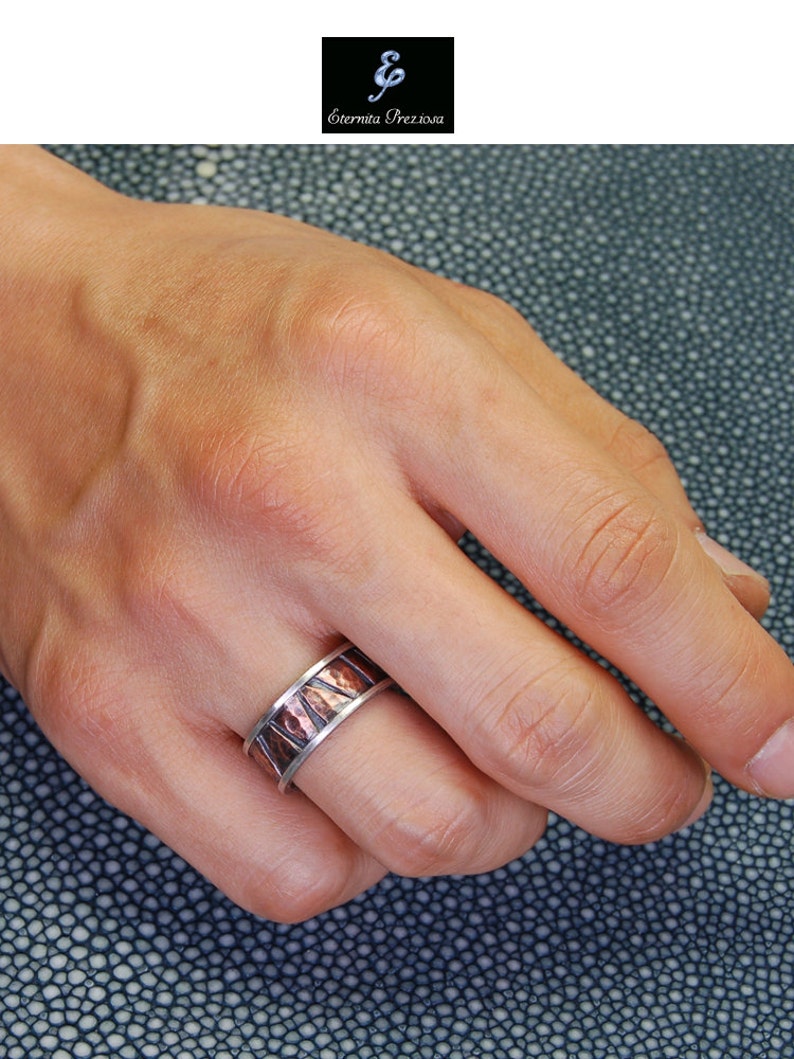 Unique Men's Wedding Ring Mens Engagement Ring Mens | Etsy