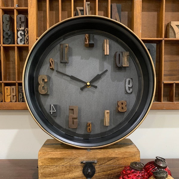 Backwards Wall Clock - Etsy