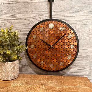 Large Wall Clock, Copper Gifts Gifts for Husband, 7th Anniversary Gift ...