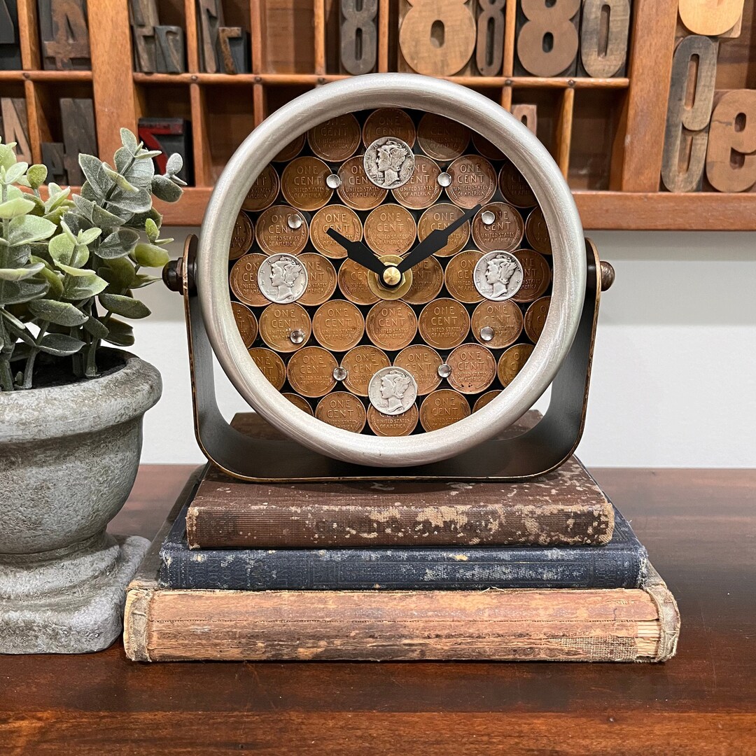 Copper Anniversary Gift, Copper Gift, Tabletop Clock, 22nd Anniversary, Small Desk Clock - Etsy