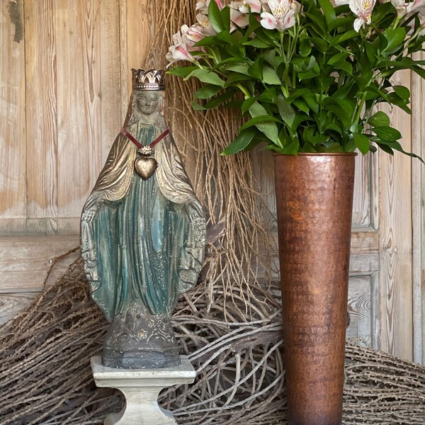 Cement Mary Statue Etsy