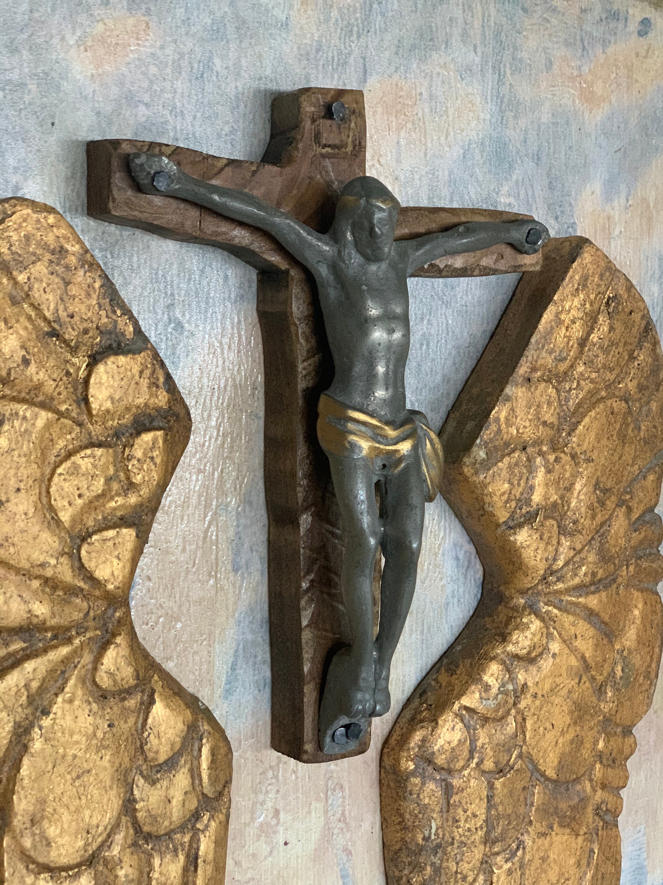 Gilded Winged Crucifix Sacred Artwork - Etsy