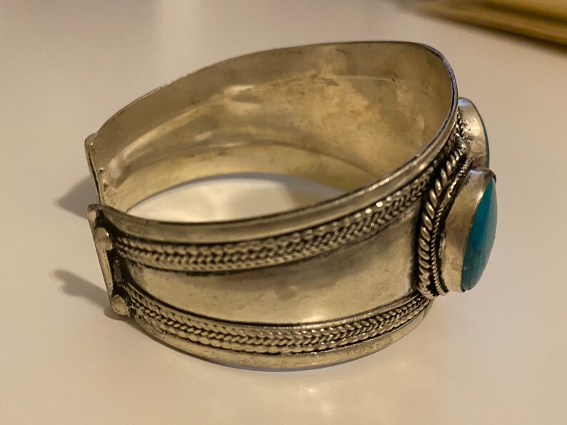 Beautiful Handcrafted Turquoise Ethnic, Tribal, Boho Cuff Bracelet ...