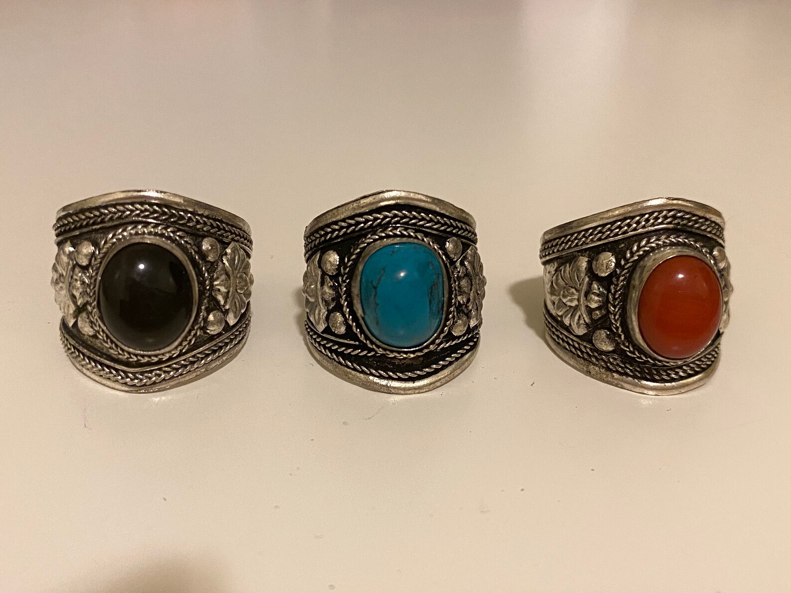 Beautiful Adjustable Boho Stone Ring,jade, Amethyst, Boho Jewelry ...