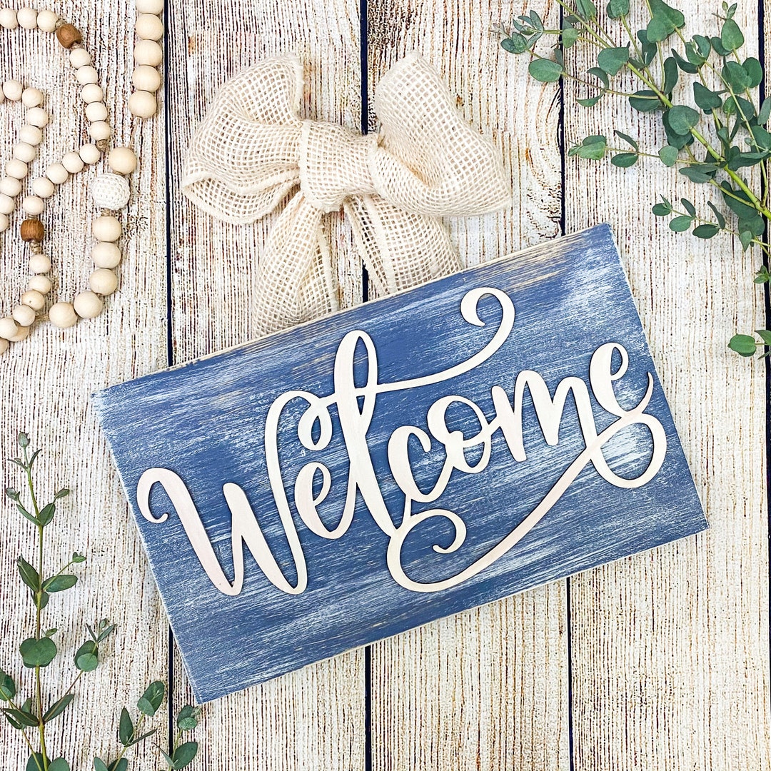 Hand-lettered Welcome Script SVG Digital File for Glowforge - Etsy