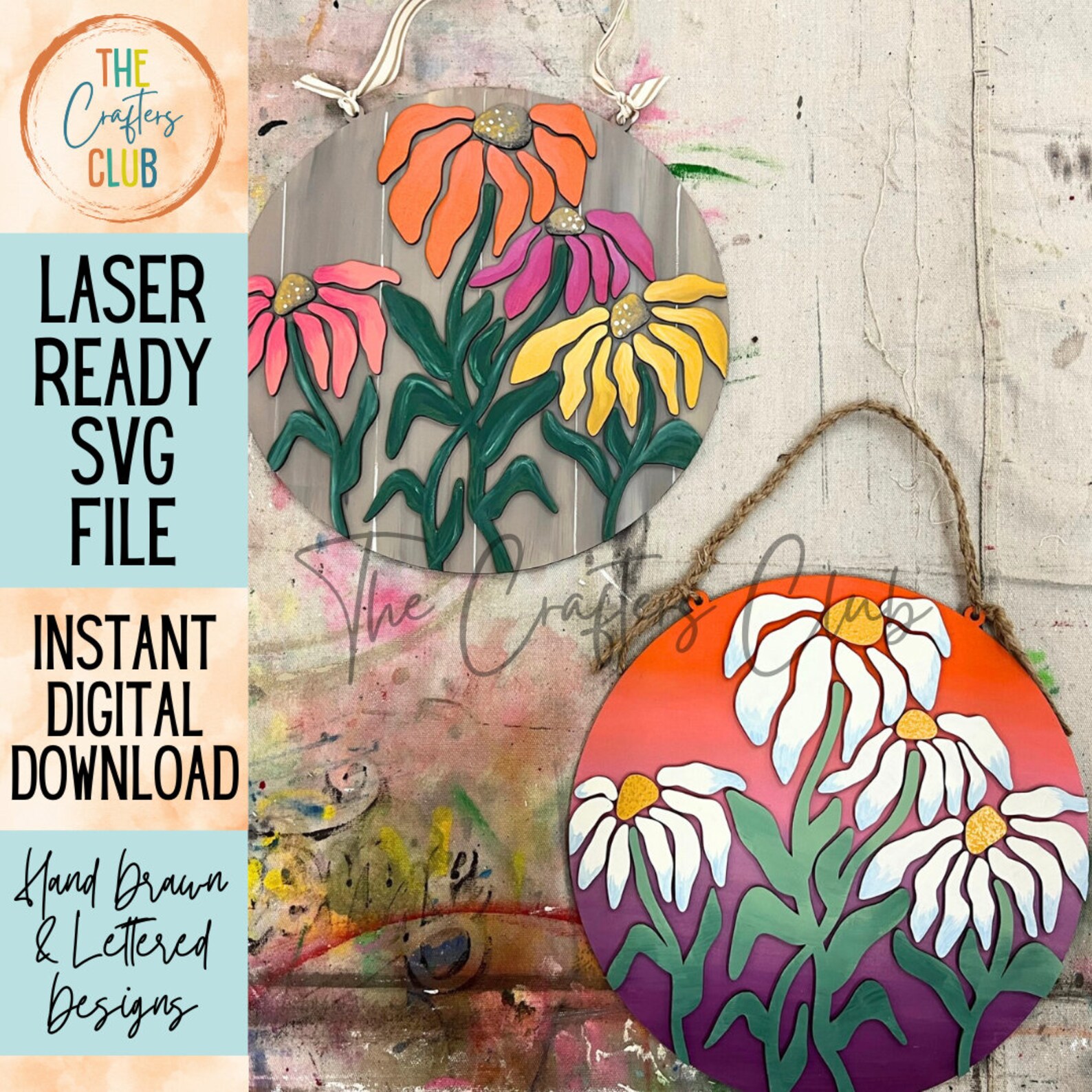 BOHO Daisies SVG Flowers SVG Daisies Sign Digital Cut File for Laser ...