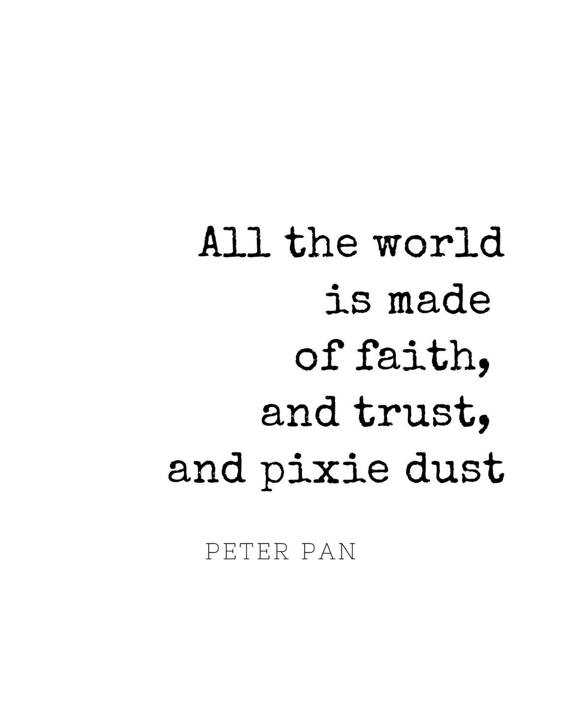 Peter Pan Quote Printable - Etsy