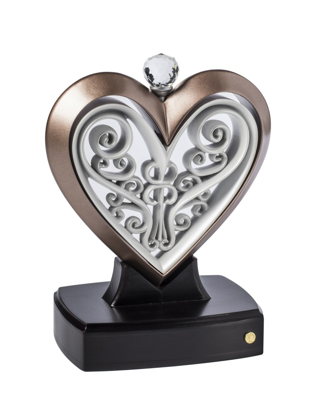 Unity Heart Rose Gold & Pearl White Wedding Heart Unity Candle Unity ...