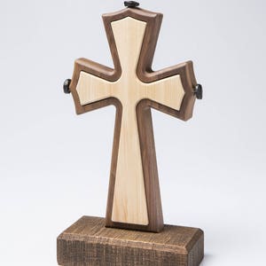 Unity Cross ® Solid Black Walnut and Curly Maple Wood; Unity Candle ...