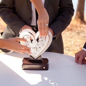 Wedding Unity Heart Pearl White Wedding Heart, Unity Ceremony Candle ...