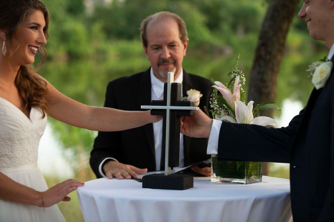 The Unity Cross®: Satin Black & Brushed Aluminum Wedding Ceremony ...