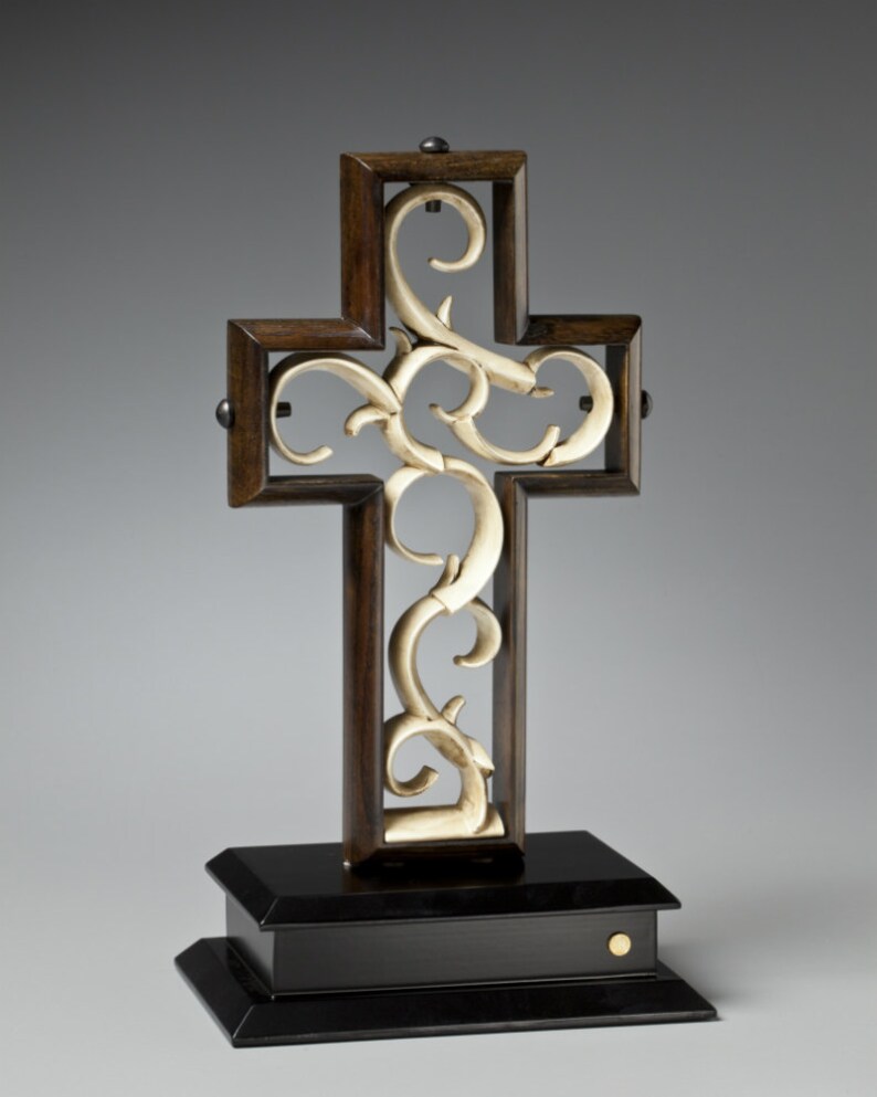 Unity Cross ® Aged Black Umber with Hand Glazed Ivory Color | Etsy