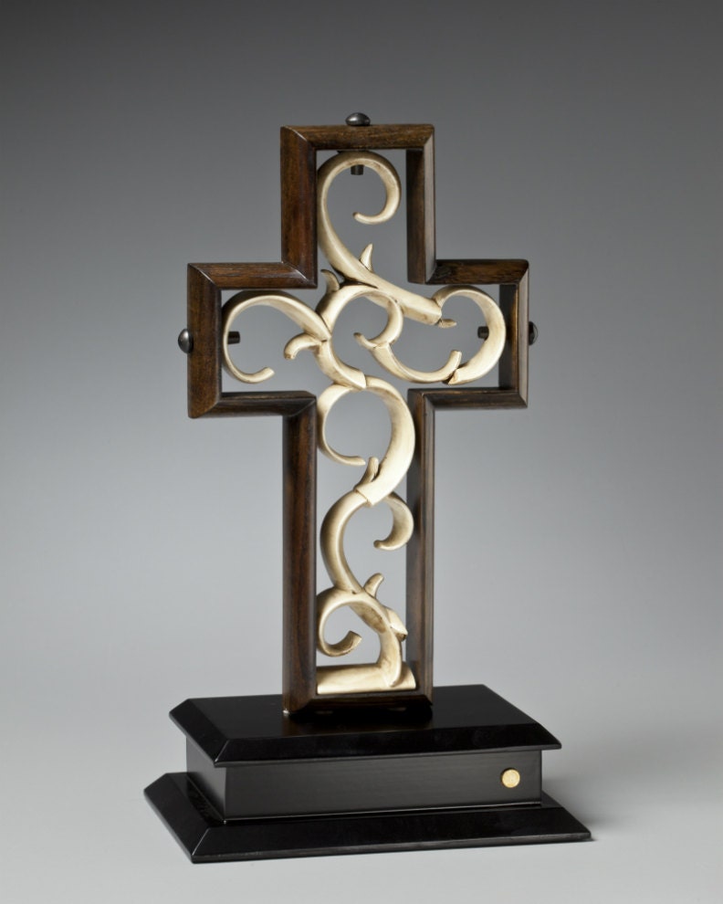 Unity Cross ® Aged Black Umber with Hand Glazed Ivory Color | Etsy