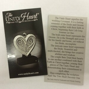 Platinum Unity Heart Sculpture: Wedding Ceremony Alternative - Etsy