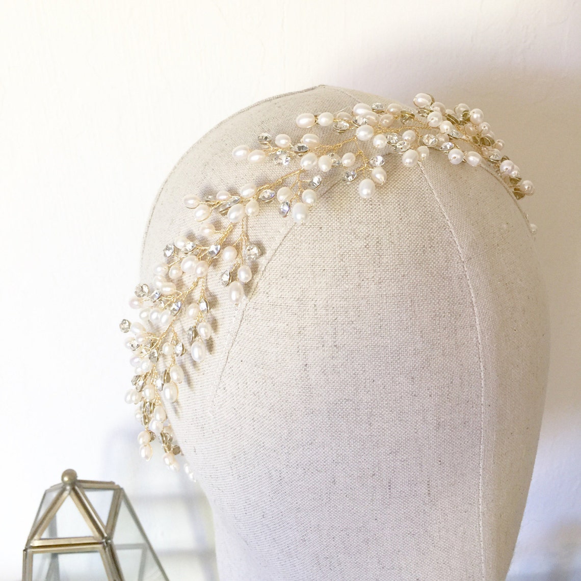 Pearl Bridal Headband Bridal Headband Beaded Headband Crystal - Etsy
