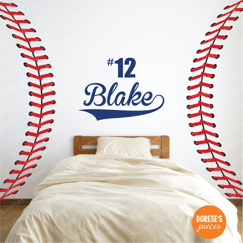 CUSTOM NAME in Baseball Script Goes great with Baseball | Etsy