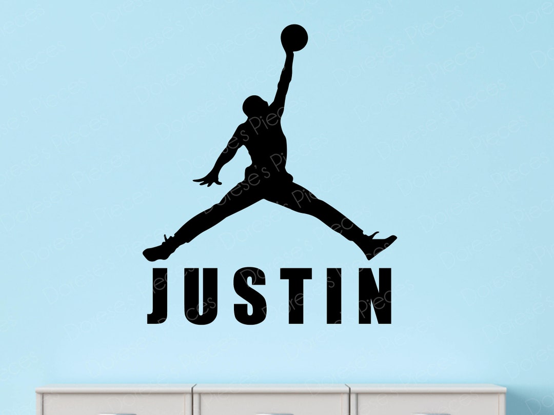 Personalized Air Jordan Basketball Wall Decal - Customized With Your ...