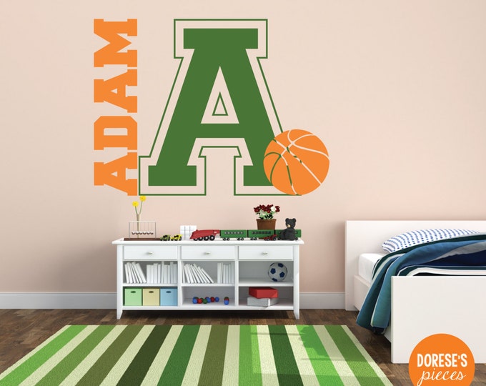 Varsity Monogram With Customized Name and Basketball / and Other Sports ...