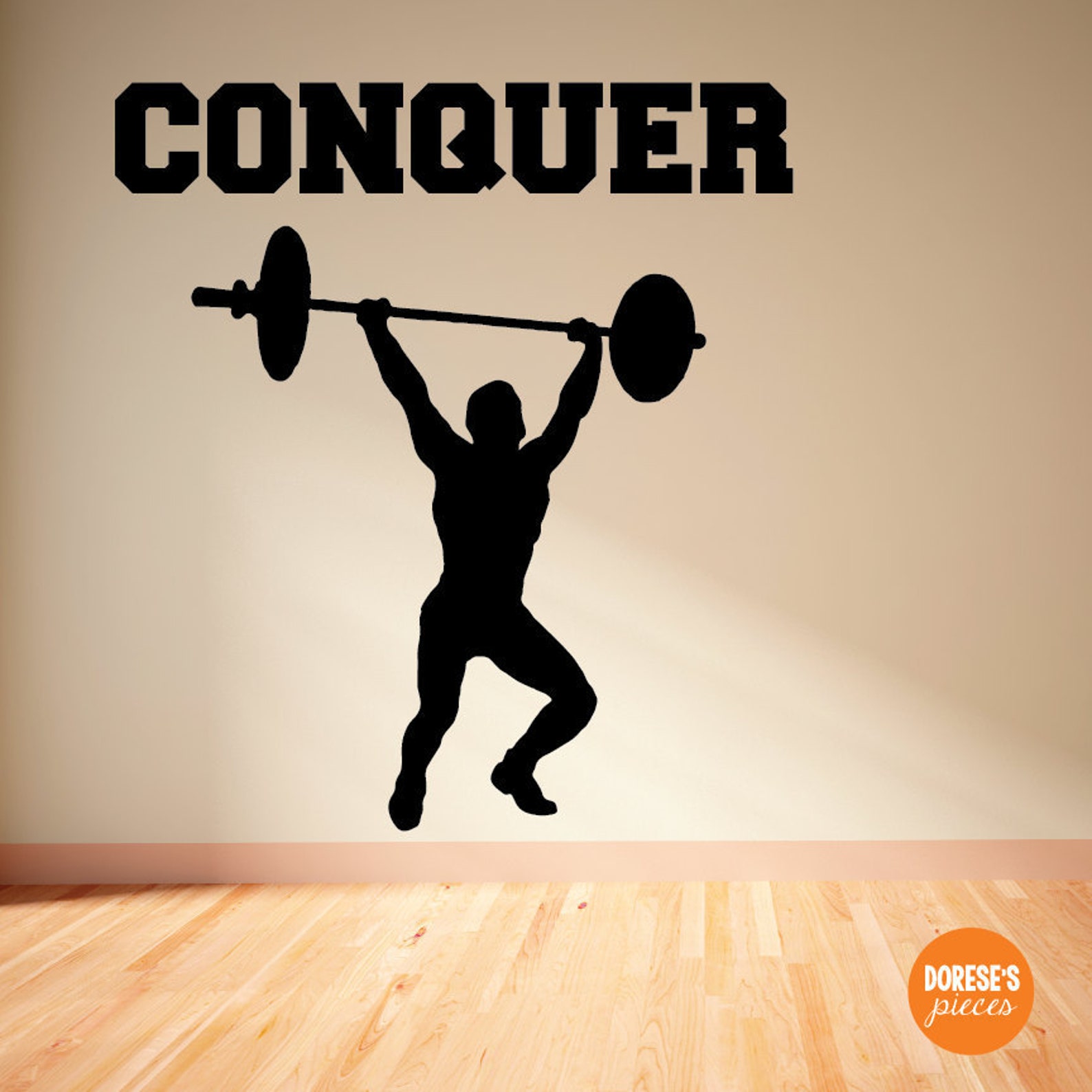 Motivational Exercise and Workout Vinyl Decals Conquer for - Etsy