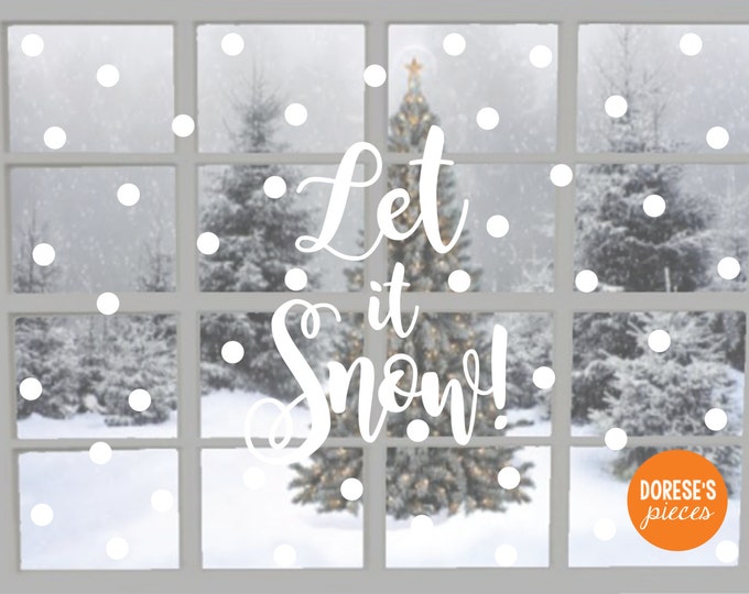 Let It Snow! Vinyl Window Decal - Etsy