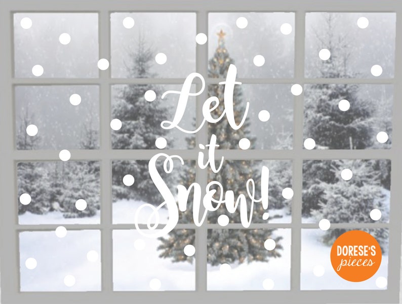 Let It Snow Vinyl Window Decal - Etsy