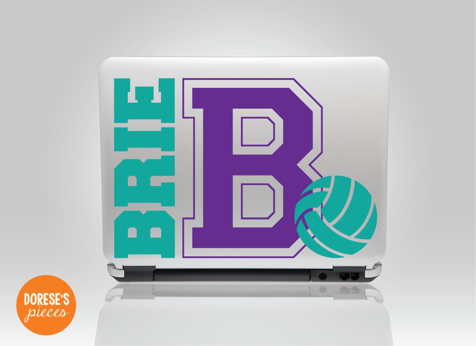 Varsity Monogram With Customized Name and Volleyball / and | Etsy