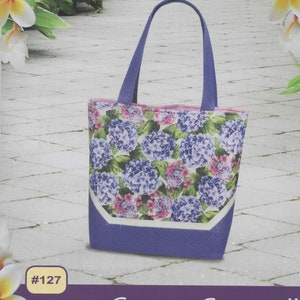 Capri Carryall Tote Bag Sewing Pattern: Fat Quarter Friendly (PDF ...