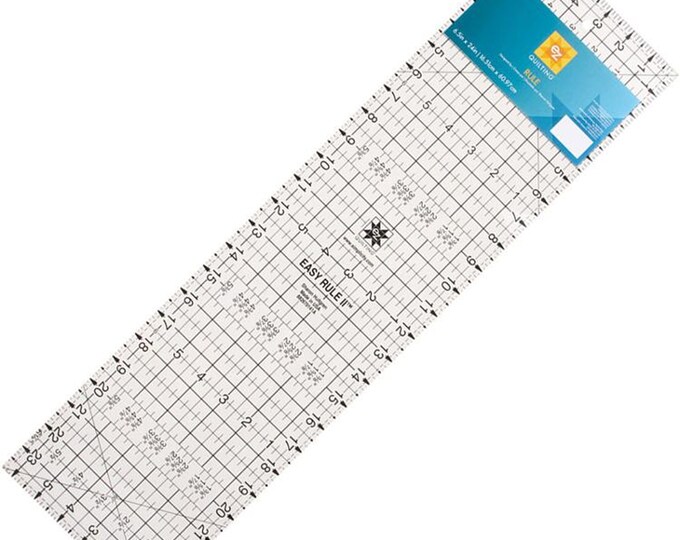 Easy Ruler II - 6.5 X 24 Inches - WM E Wrights - Quilting Ruler for ...