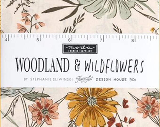 Charm Pack Woodland & Wildflowers by Stephanie Sliwinski for Moda of 42 ...