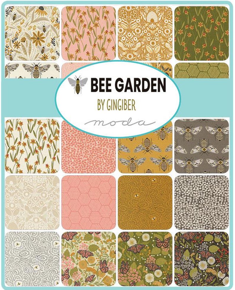 Charm Pack BEE GARDEN by Gingiber for Moda of 42 - 5 Inch Cotton ...