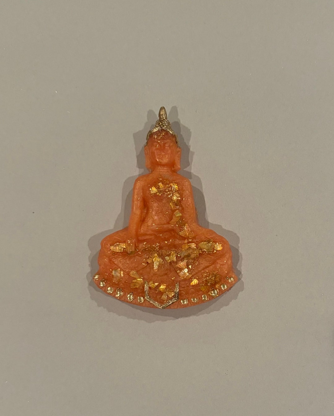 Epoxy Resin Handmade Salmon Peach and Gold Colors Buddha - Etsy