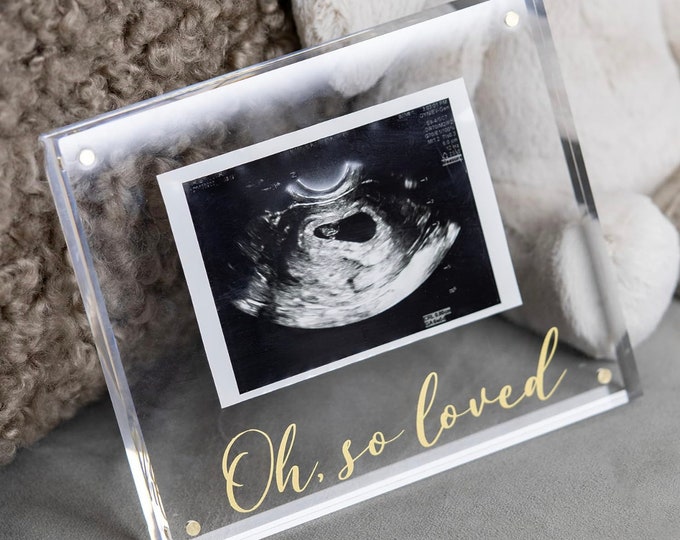 High-end Ultrasound Picture Frames - Acrylic & Gold Newborn Photo ...