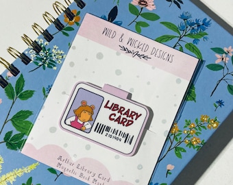 Binky Book Club Arthur Library Card Gifts for | Etsy