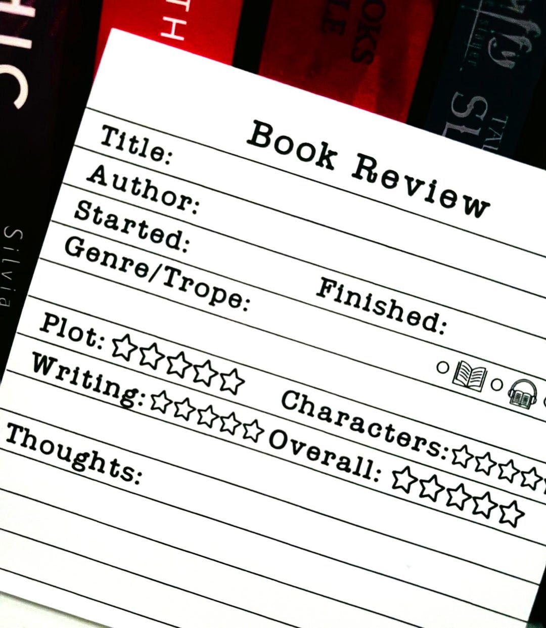 Book Review - Stationery - 4x4 Notepad - Book Notepad - Aesthetic ...