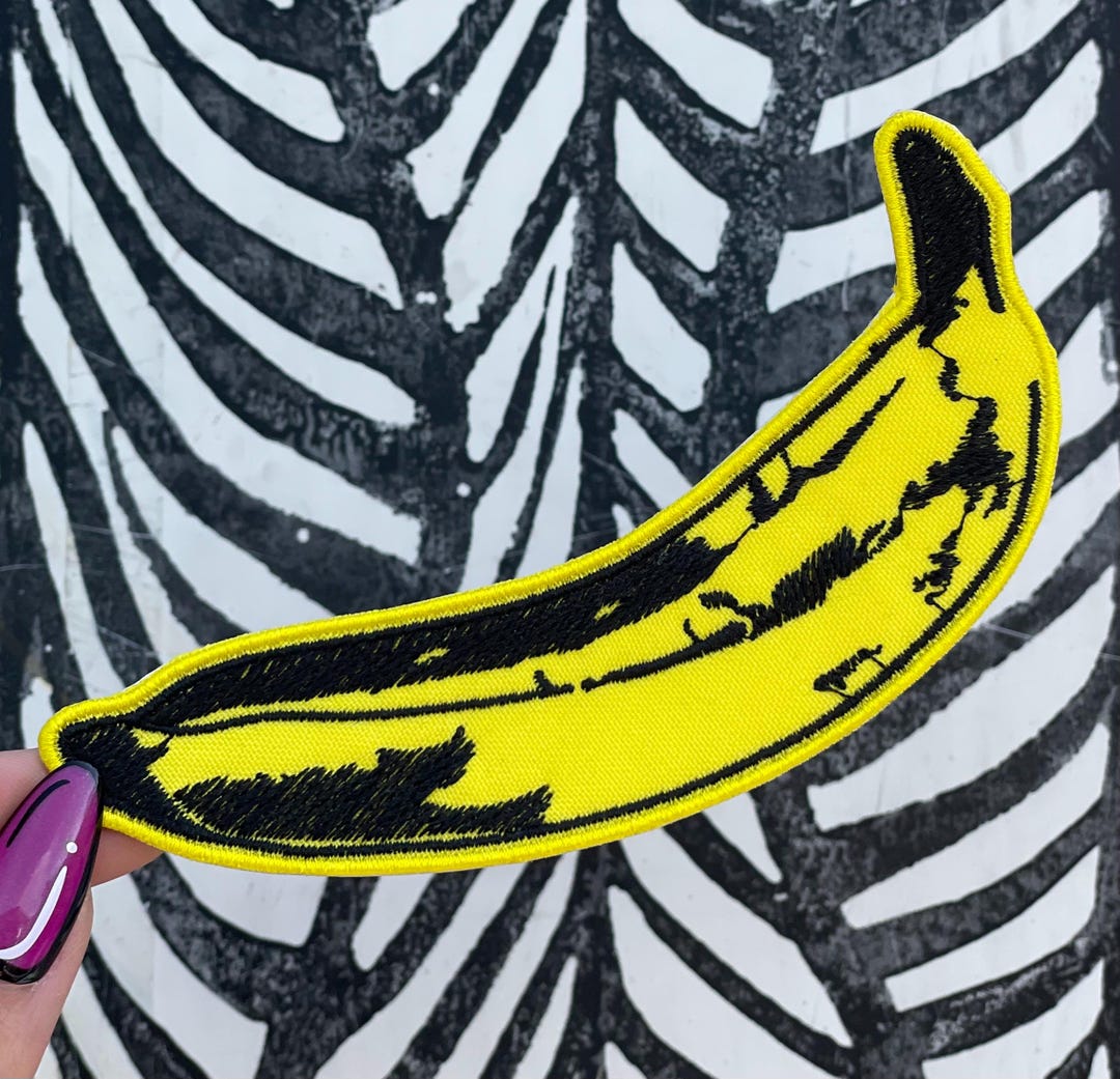 Pop Art Banana Patch - Iron on OR Hook Fastener Backing Options - Etsy