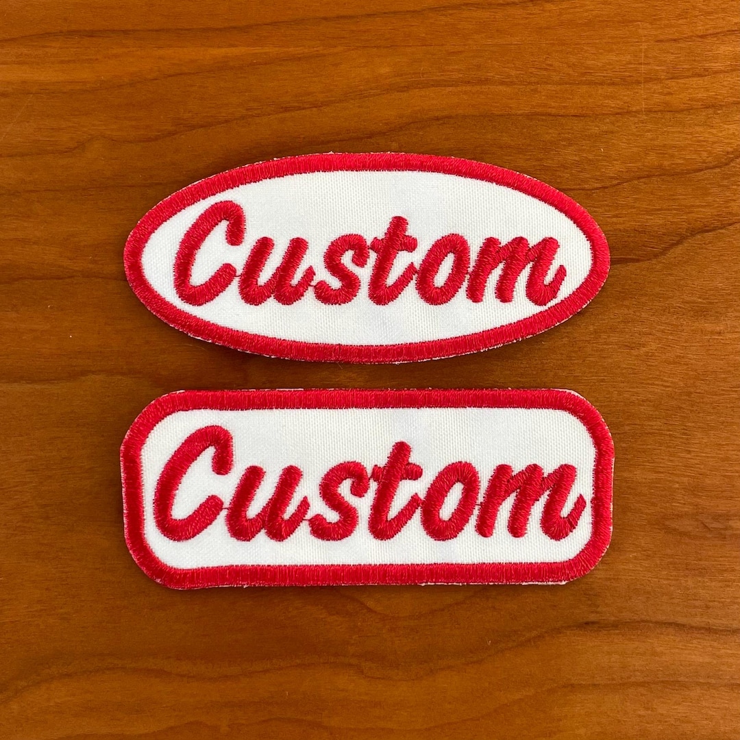 Custom Embroidered Name Patch, Iron-on or Hook Fastener, 3.5” - Etsy