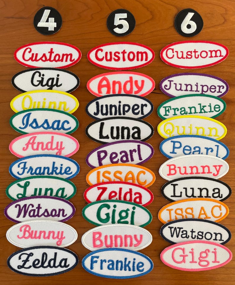 Custom Embroidered Name Patch – Iron on or Hook and Loop - Etsy