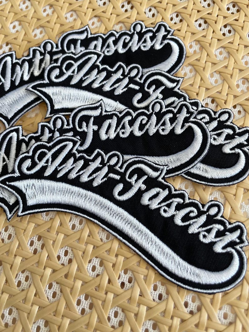 Team Anti-fascist Patch - Iron on OR Hook Fastener Options - Etsy
